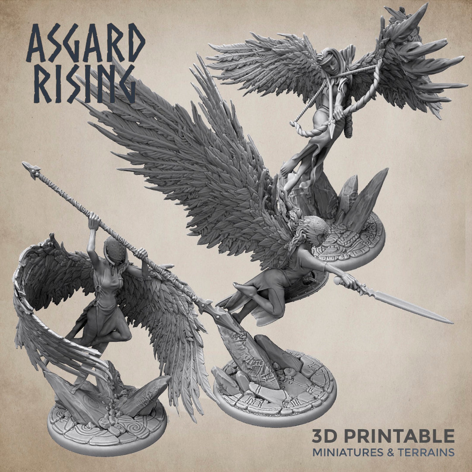 Viking-style Valkyrie Available in 28 Mm or 32 Mm Scale Three - Etsy