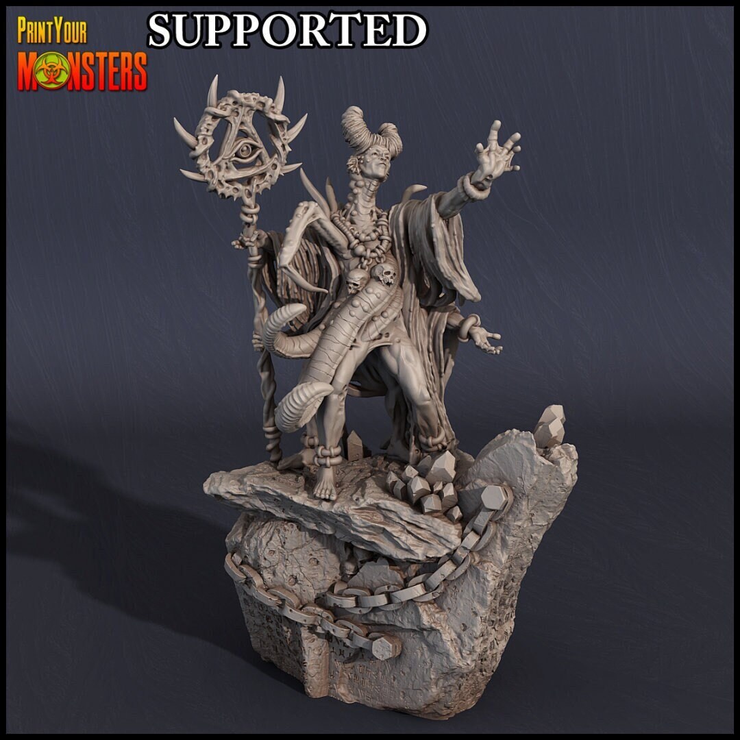 Chaos Wizard Monster, Available in 28 Mm or 32 Mm Scale, Modular for ...