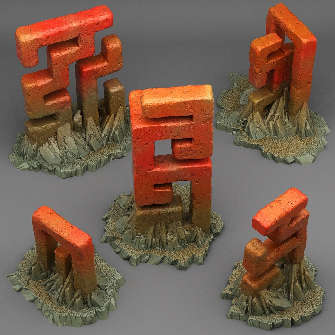Mysterious Symbol Stones, Available in 28 Mm or 32 Mm Scale, Modular ...