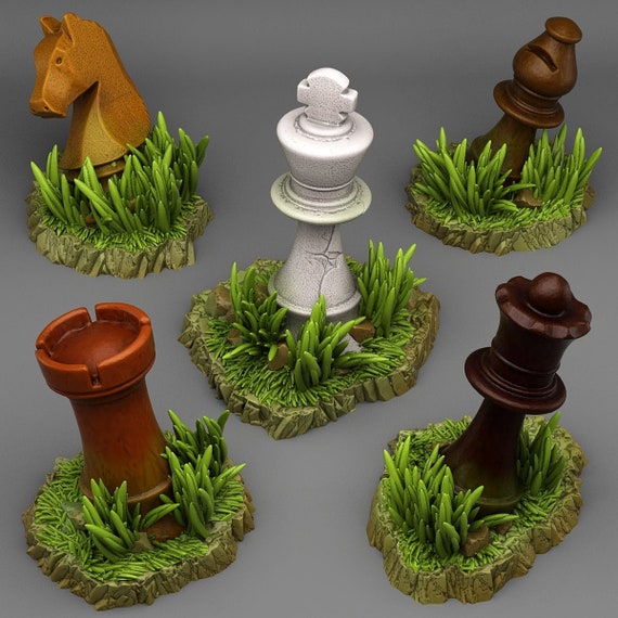 Chess Pieces Columns Stones Available in 28 Mm or 32 Mm - Etsy