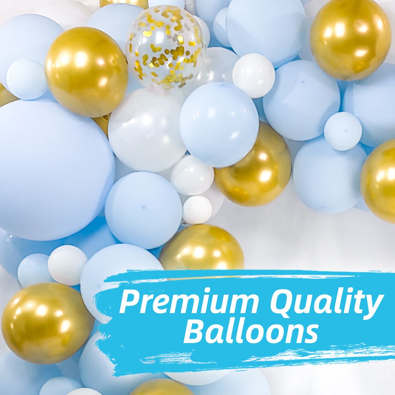 Baby Blue Balloon Garland Kit | Balloon Arch Kit for Baby Boy Shower ...