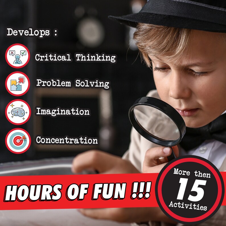 Kids Spy Detective Kit Fingerprint Science STEM Toys Set - Etsy