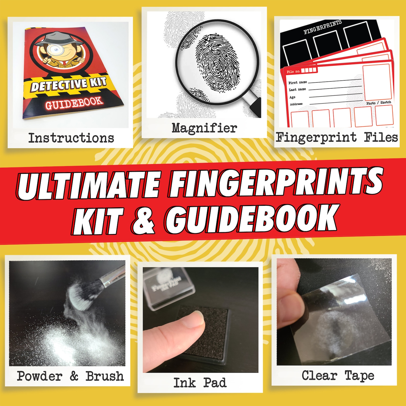 Kids Spy Detective Kit Fingerprint Science STEM Toys Set - Etsy