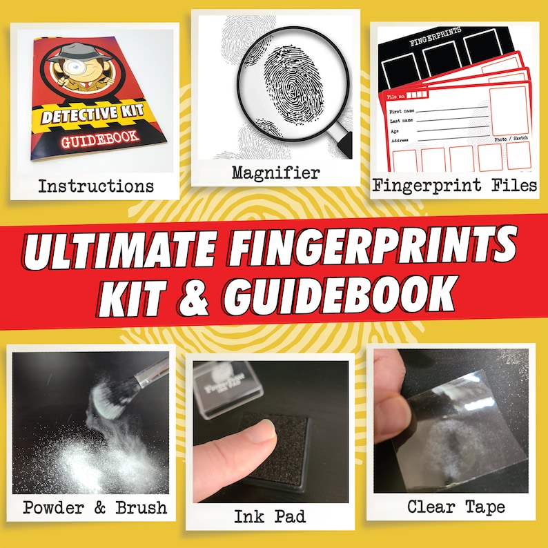 Kids Spy Detective Kit Fingerprint Science STEM Toys Set - Etsy