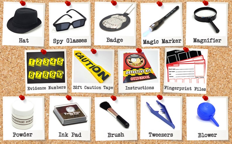Kids Spy Detective Kit Fingerprint Science STEM Toys Set - Etsy
