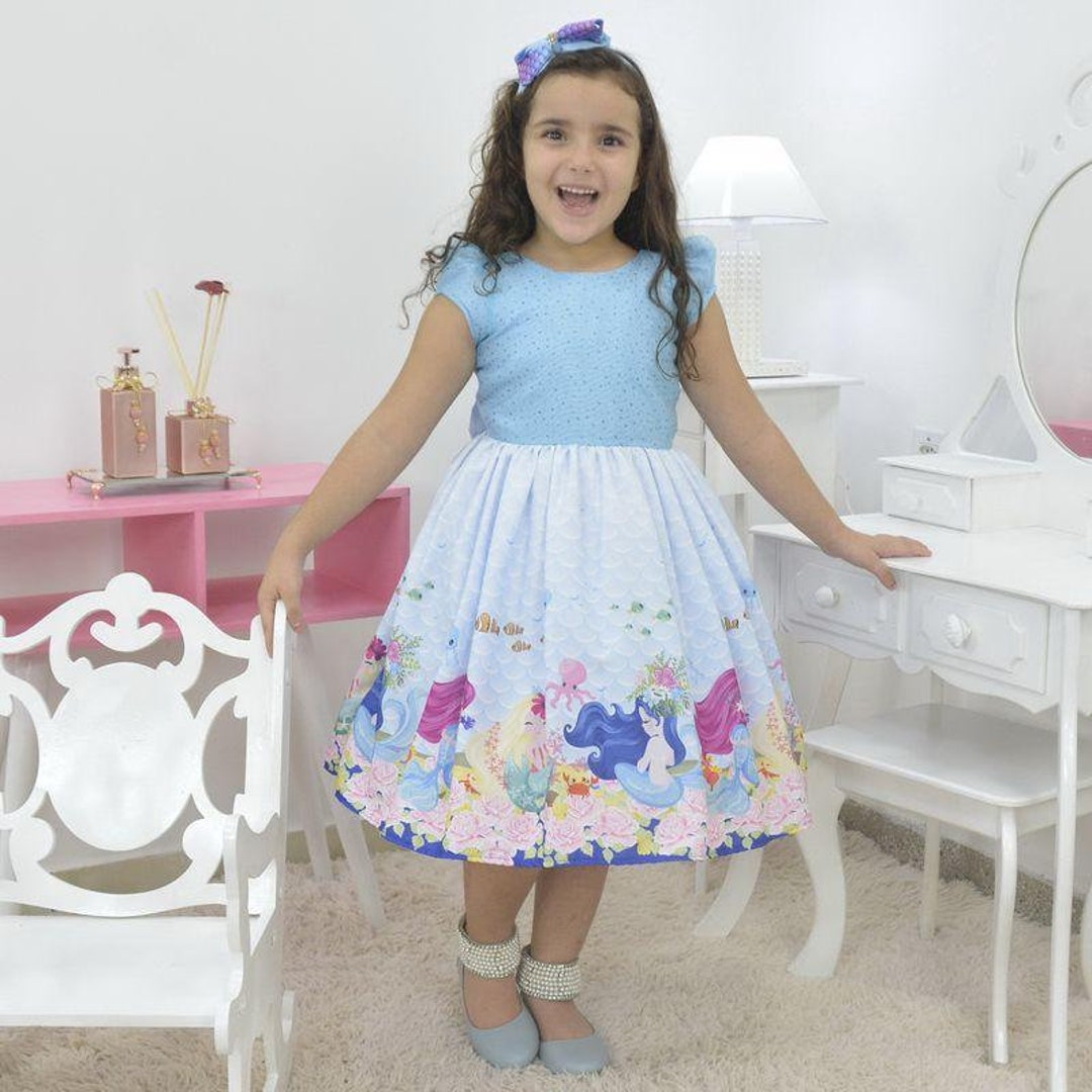 Girl's Mermaids Squids and Goldfish Dress Birthday Party - Etsy