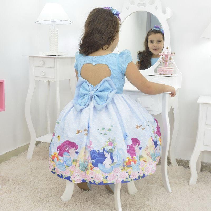 Girl's Mermaids Squids and Goldfish Dress Birthday Party | Etsy