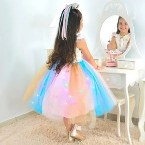 Enchanted Carousel Dress With LED and Beautiful Hair Bow - Etsy