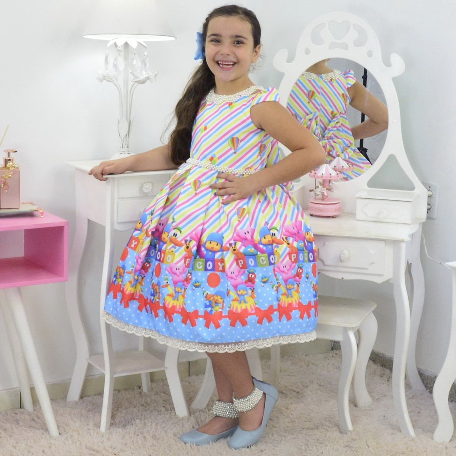 Pocoyo Luxe Dress Hair Bow Girl Petticoat Clothing - Etsy