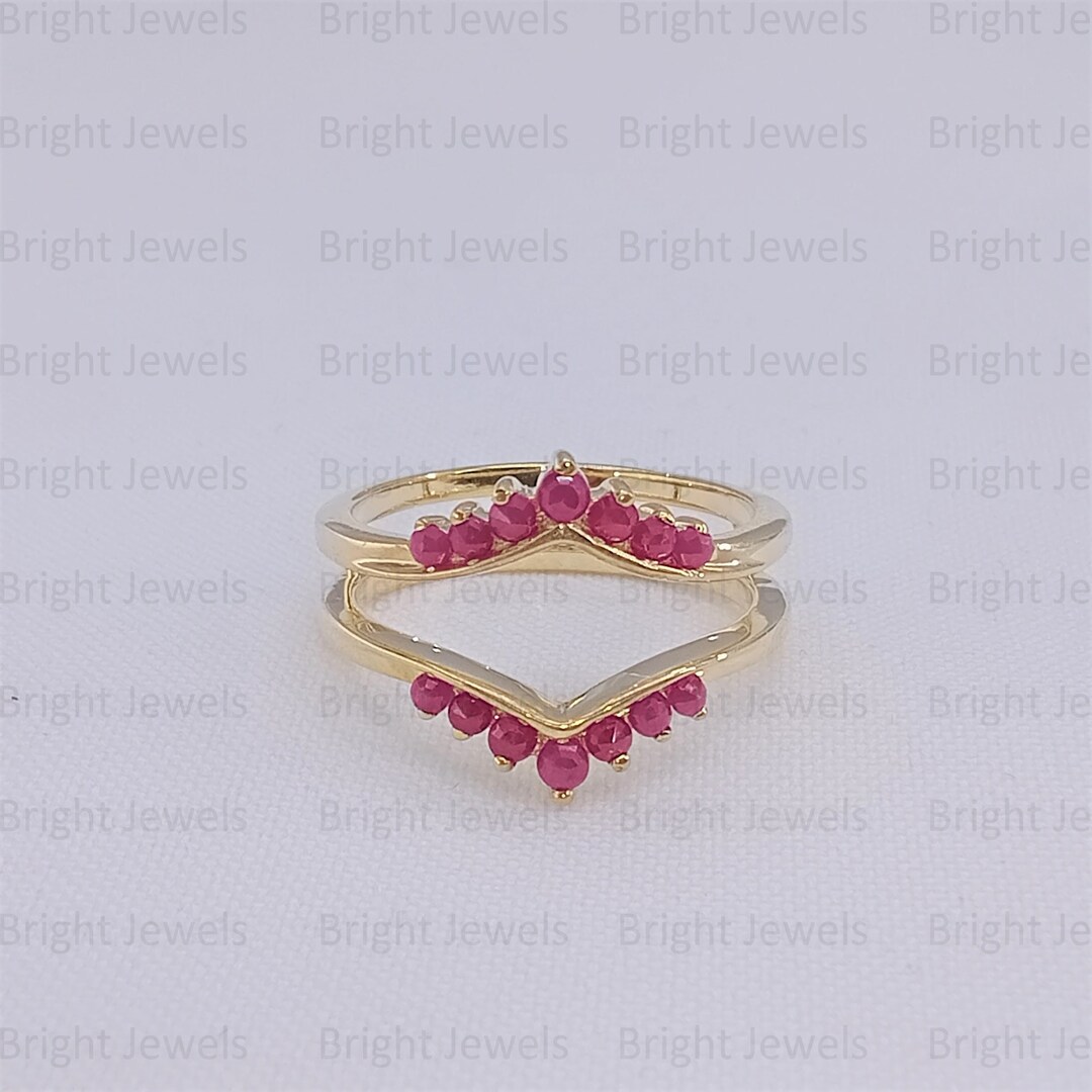 Round Cut Red Ruby Ring Enhancer, Aggie Ring Enhancer, Customizable ...
