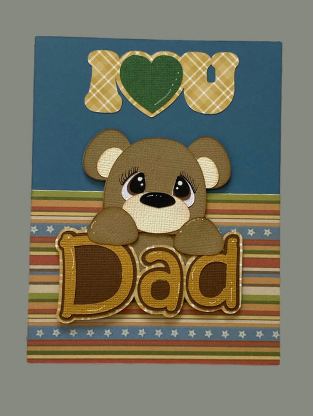 Father’s Day Card Paper Card Handmade Card Paper Crafts I Love You Dad ...