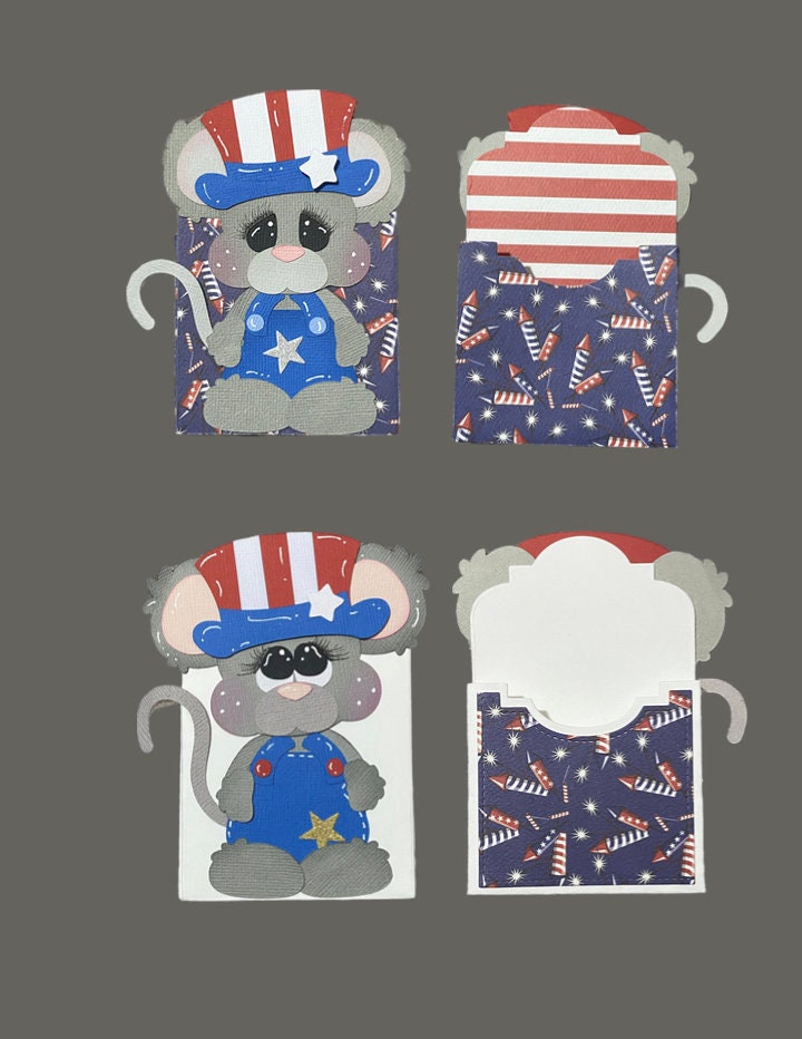 4th of July Treat Boxes Patriotic Party Favors Paper Crafts Handmade ...