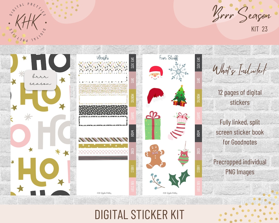Kit 23 - Brrr Season | Digital Stickers | Functional Stickers for ...