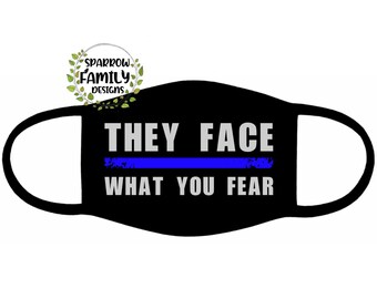 Back the Blue Mask - Etsy