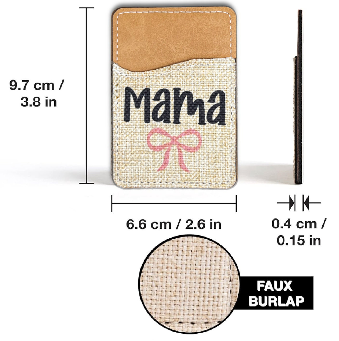 Mama Coquette Pink Bow Phone Wallet, Pink Ribbon Credit Card Holder ...