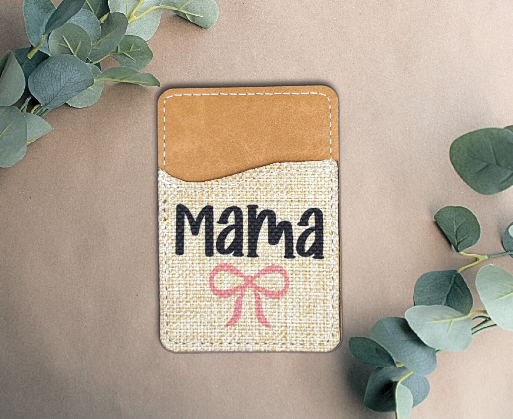 Mama Coquette Pink Bow Phone Wallet, Pink Ribbon Credit Card Holder ...