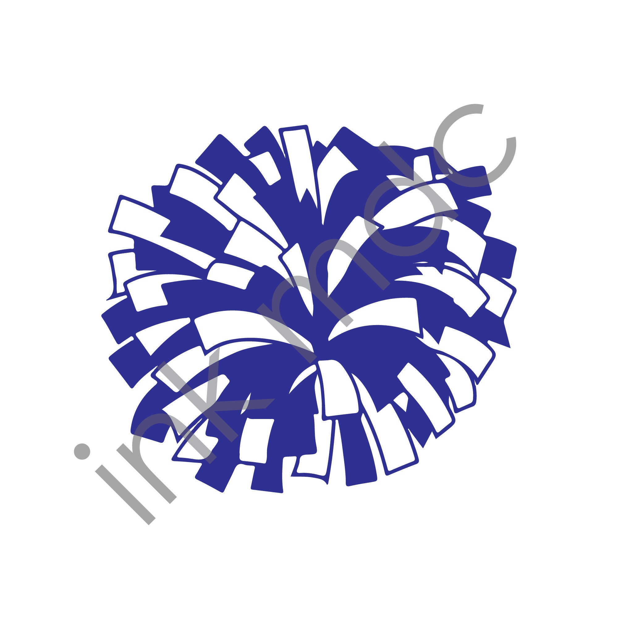 School Sport Cheerleading Pom-Pom Blue-White | Etsy