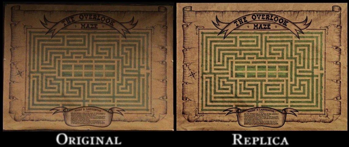 The Overlook Maze Map - the Shining - Etsy