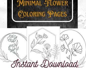 Minimal Coloring Pages - Etsy