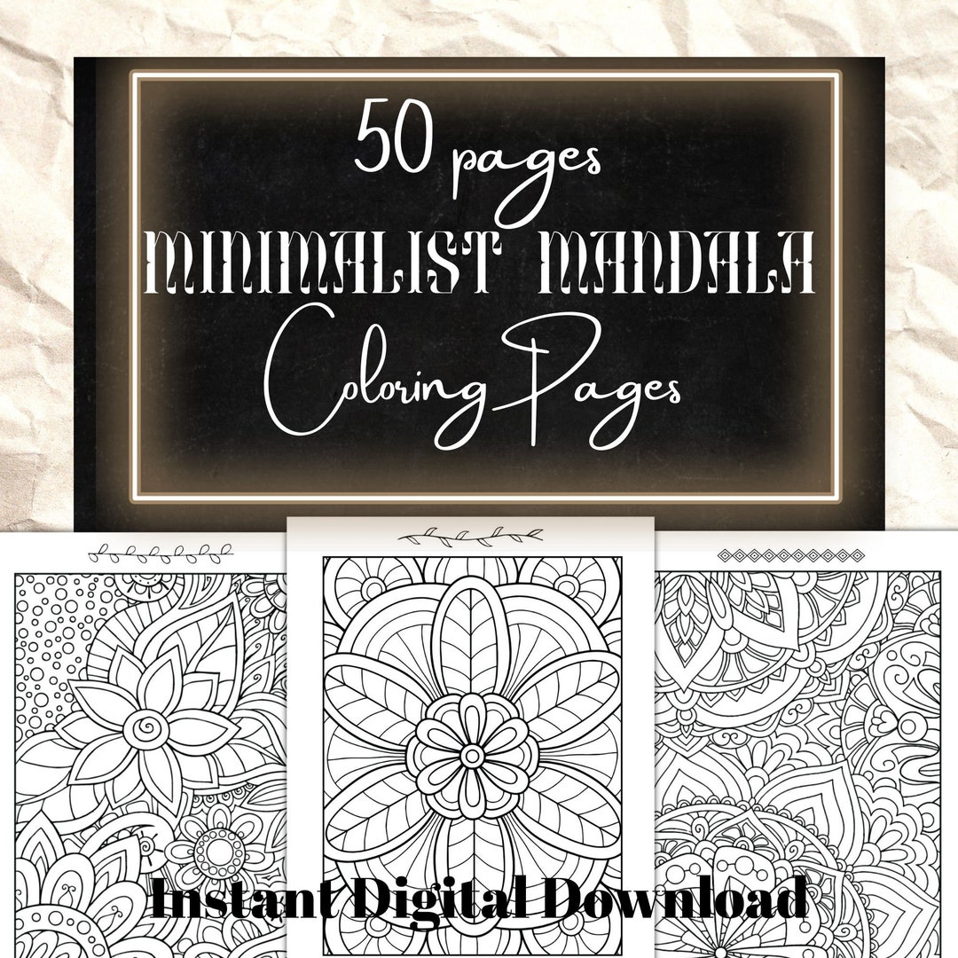 50 Mandala Coloring Pages|instant Digital Download|meditation Relaxing ...