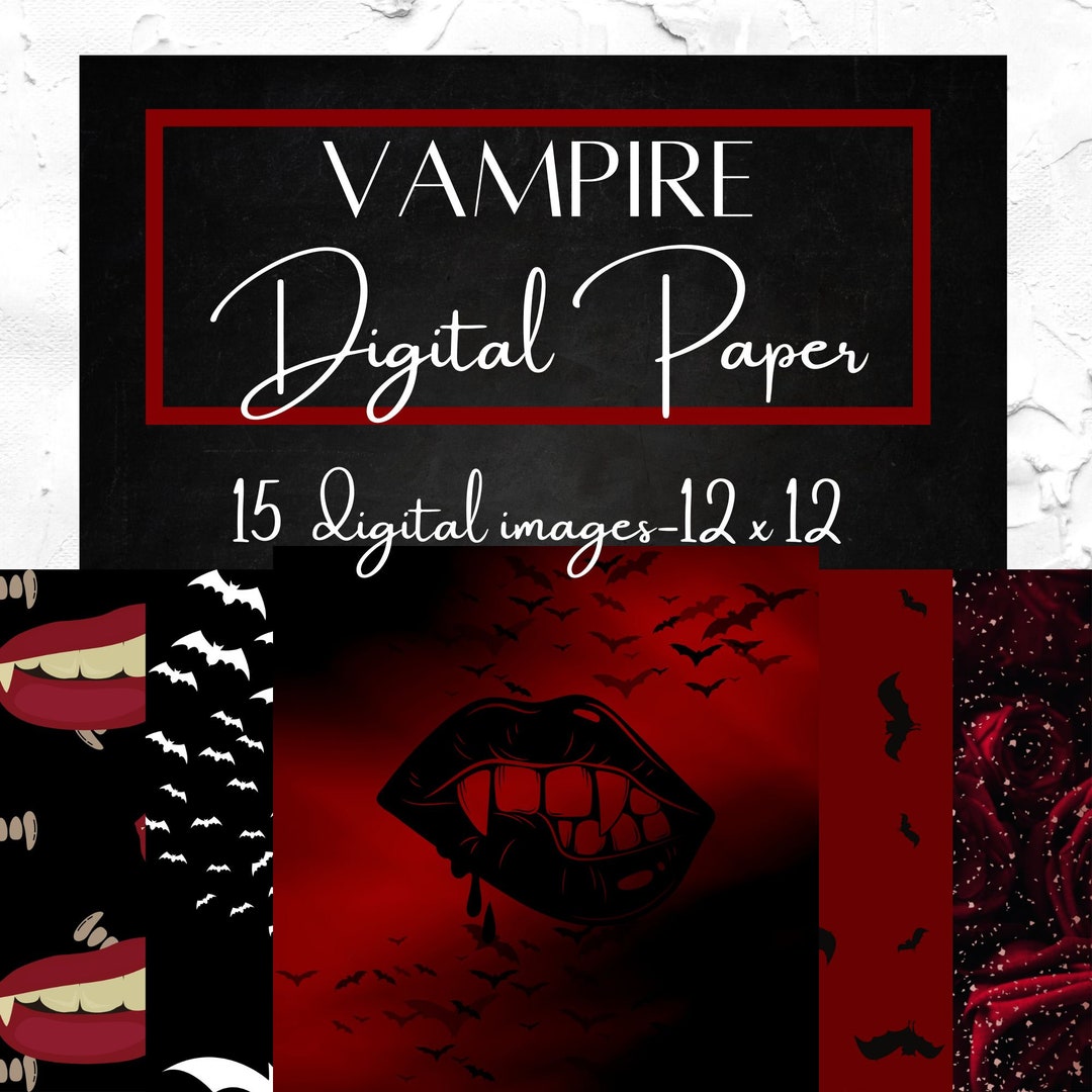 15 Vampire Digital Pages|instant Download Print|scrapbooking Journaling ...