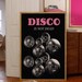 Disco Poster, 70s Wall Art, Disco Ball Print, Psychedelic Art, Retro ...