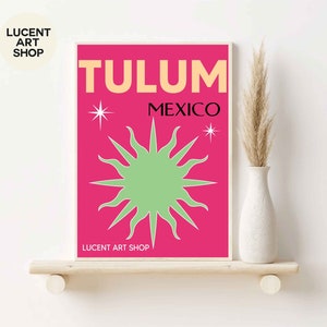Tulum Poster Mexico Print Boho Prints Graphic Art Wall | Etsy