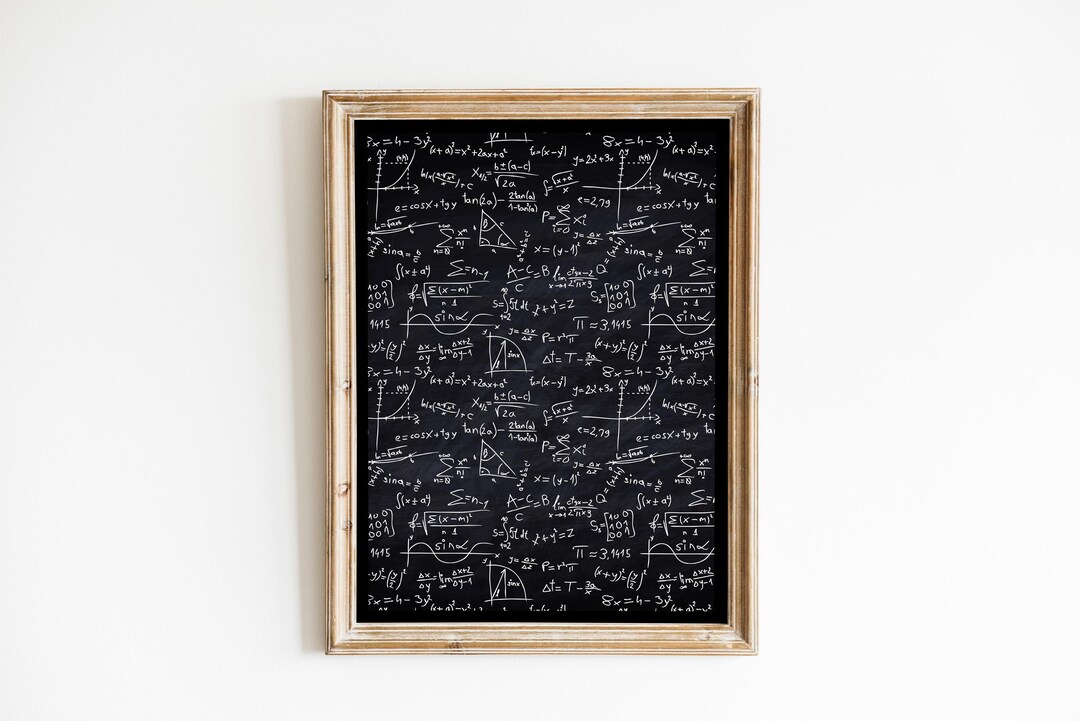 Math Poster, Study Inspo Print, Work Hard, Academic Motivation ...