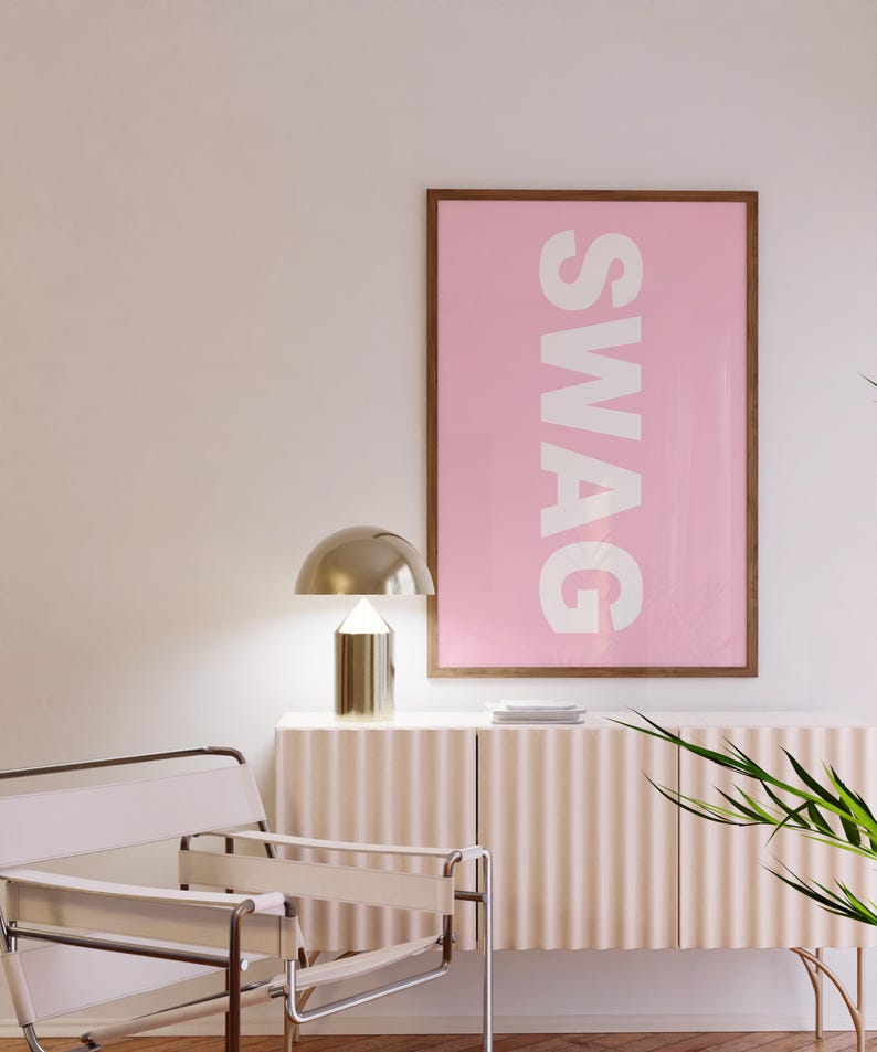 Swag Print I Modern Typography Poster I Apartment Decor - Etsy UK