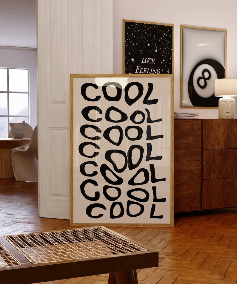 Cool Print Illustration Poster Wall Art Modern Kitchen Decor Quirky ...