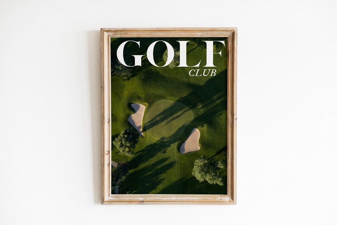 Golf Club Print, Golf Print, 70s Retro Print, Psychedelic Art Print ...