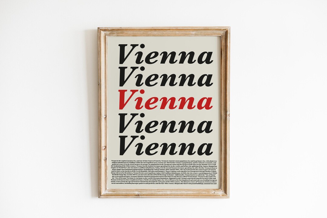 Vienna Poster Travel Print Vienna Print 70s Art Print Psychedelic Art ...