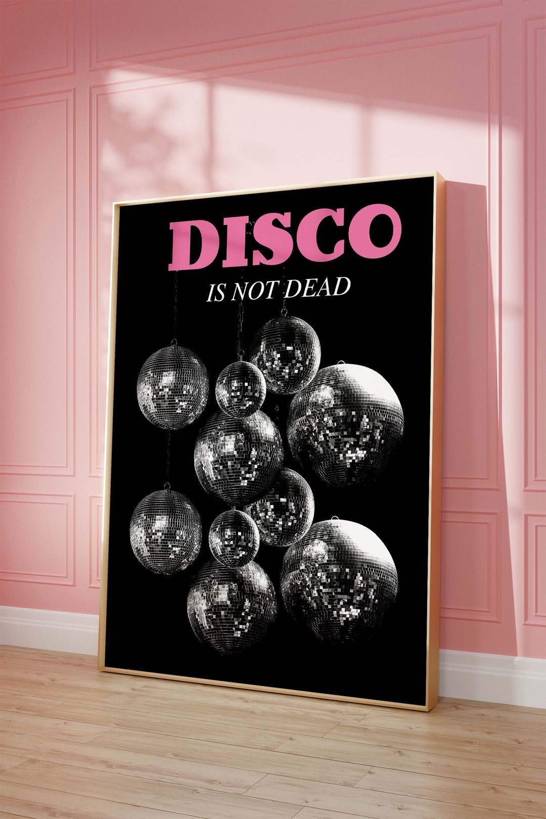 Disco Poster, 70s Wall Art, Disco Ball Print, Psychedelic Art, Retro ...