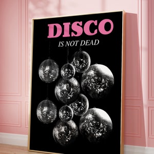 Disco Poster, 70s Wall Art, Disco Ball Print, Psychedelic Art, Retro ...