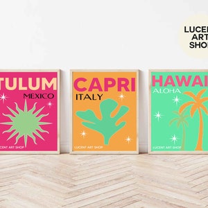 Tulum Poster Mexico Print Boho Prints Graphic Art Wall | Etsy