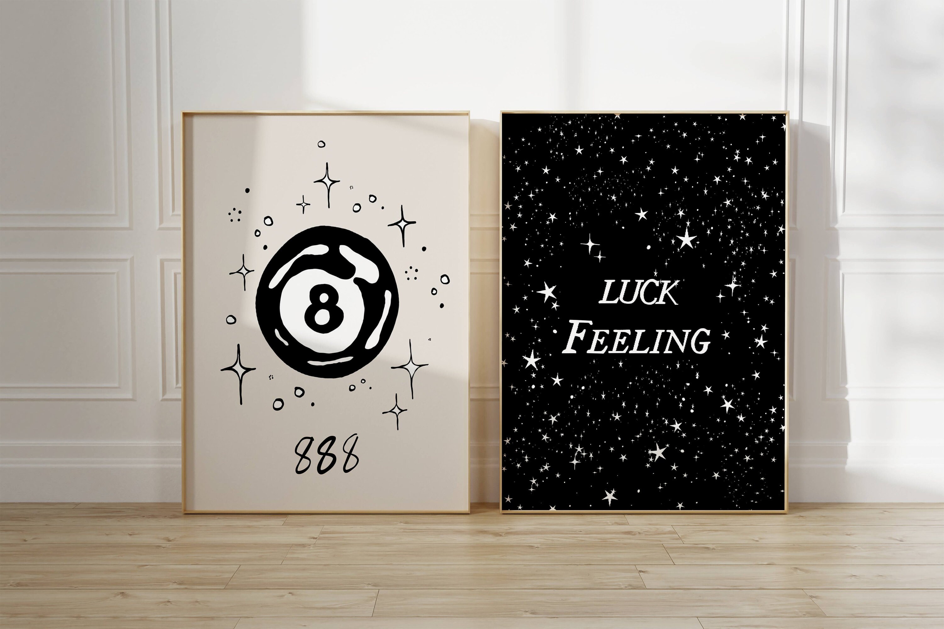 Trendy Retro 8 Ball Print Illustration Vintage Wall Art Eight - Etsy