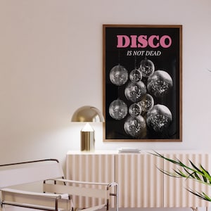 Disco Poster, 70s Wall Art, Disco Ball Print, Psychedelic Art, Retro ...