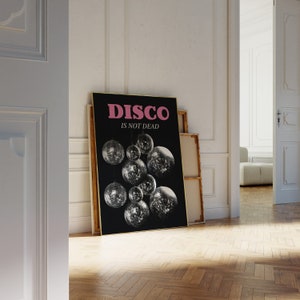 Disco Poster, 70s Wall Art, Disco Ball Print, Psychedelic Art, Retro ...