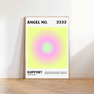 Original Angel Numbers Set, 1111,2222,3333 Poster, Wall Art Print ...