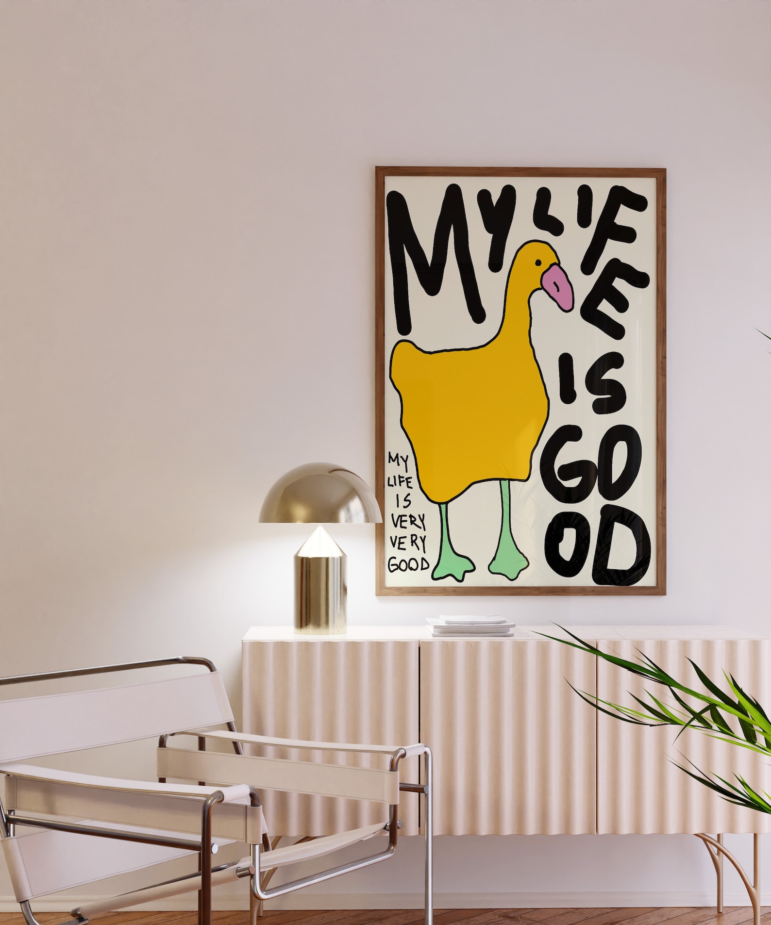 My Life is Good Print Illustration Poster Wall Art Y2K Aesthetic Poster ...