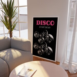 Disco Poster, 70s Wall Art, Disco Ball Print, Psychedelic Art, Retro ...