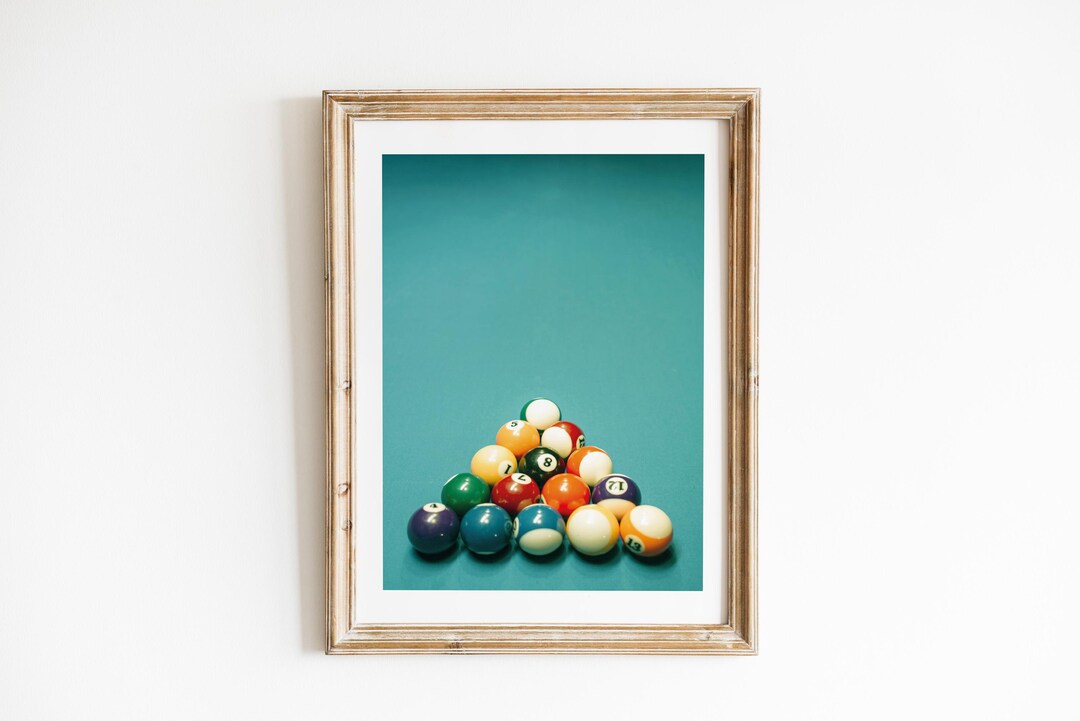Billiards Poster, Billiards Print, 70s Retro Wall Art Print ...