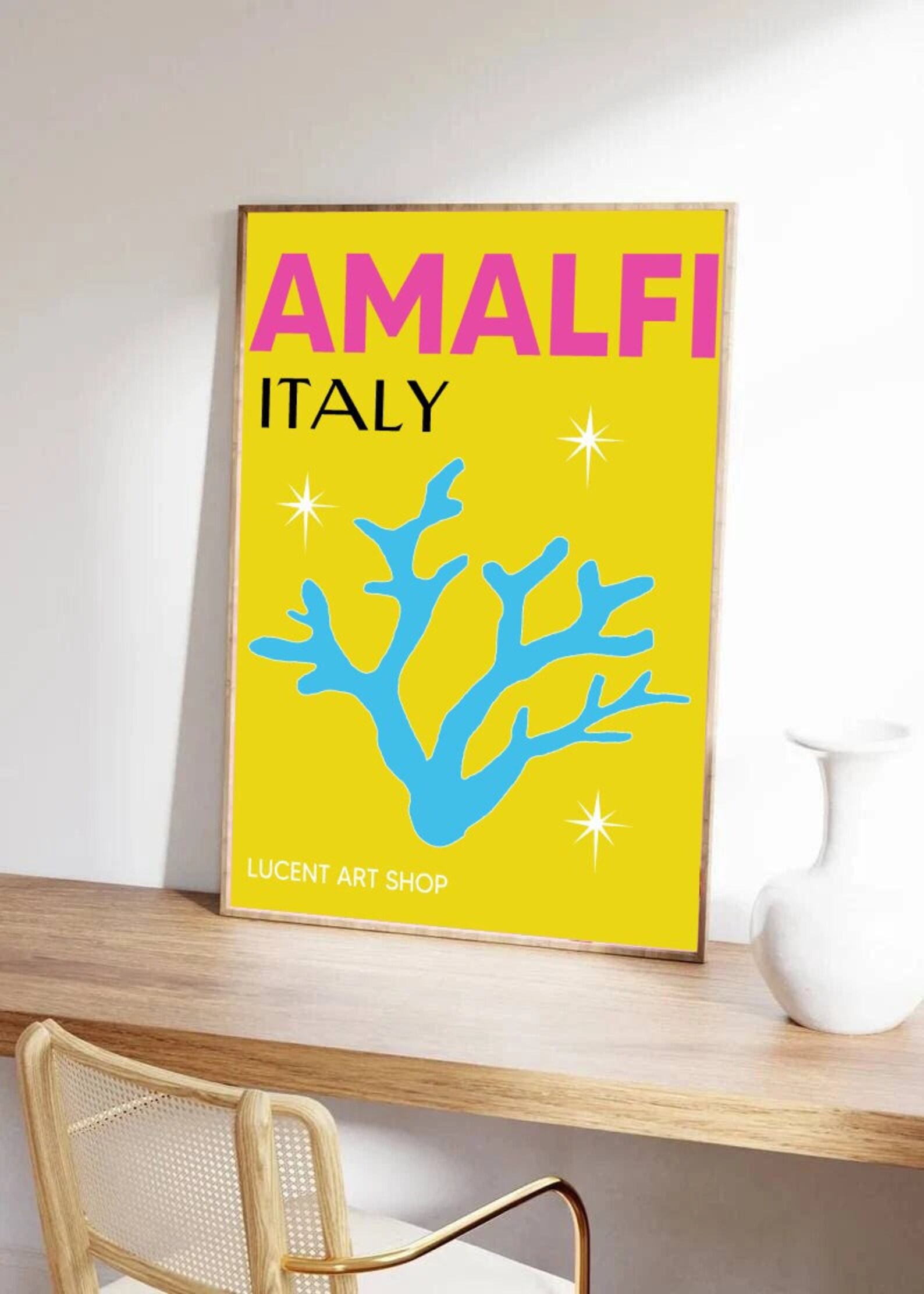 Amalfi Poster, Italy Print, Boho Prints, Graphic Art, Wall Art, Gallery ...