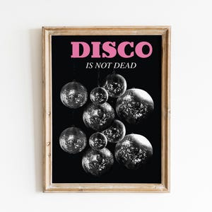 Disco Poster, 70s Wall Art, Disco Ball Print, Psychedelic Art, Retro ...