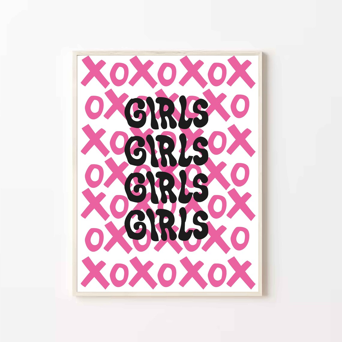 Preppy Pink Girls Aesthetic Print Preppy XOXO Print - Etsy