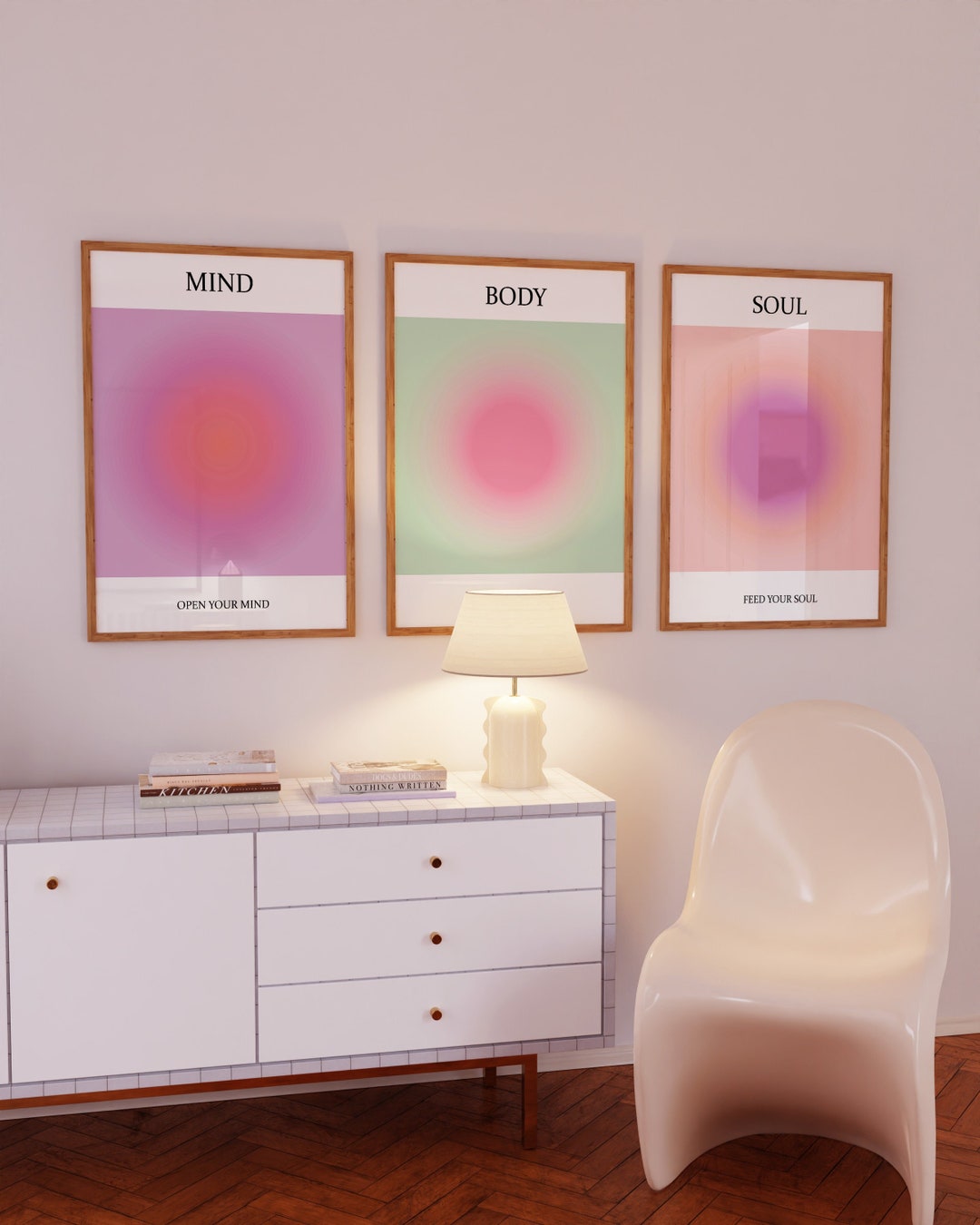 Aura Energy Spiritual Gradient Print, Y2K Decor, Mind Body Soul Aura ...