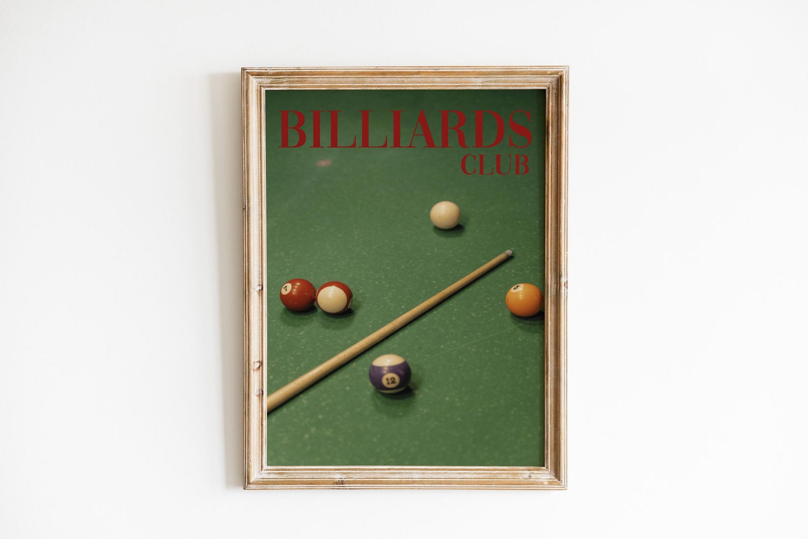 Billiards Club Poster Billiard Print 70s Retro Wall Art Print ...