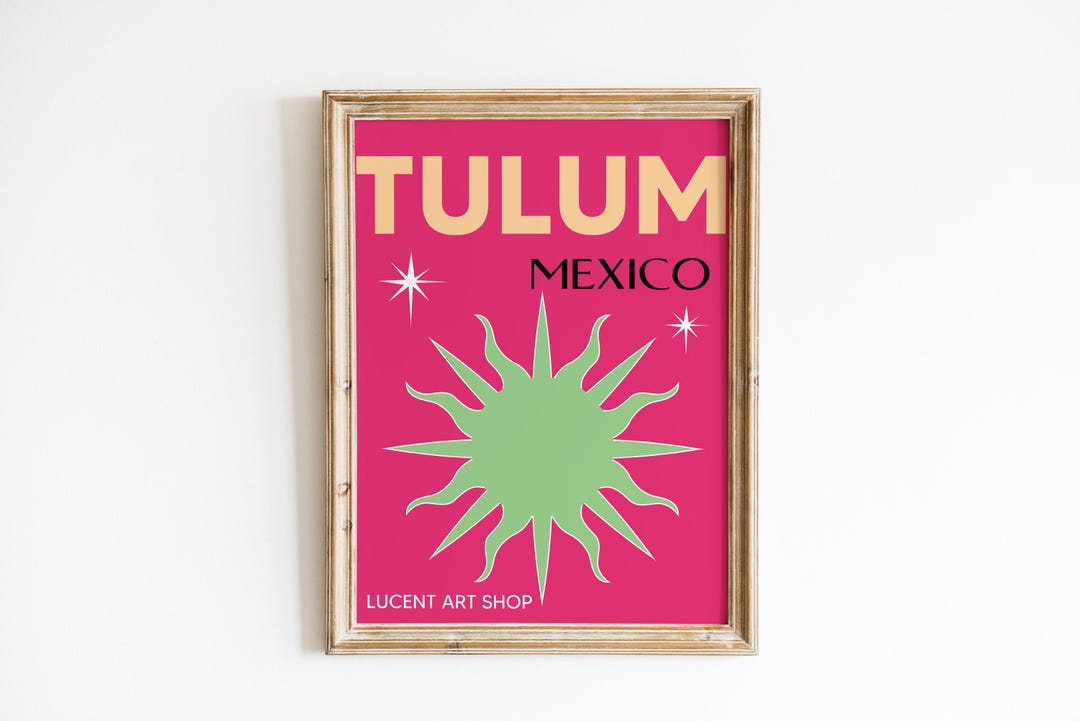 Tulum Poster, Mexico Print, Boho Prints, Graphic Art, Wall Art, Gallery ...