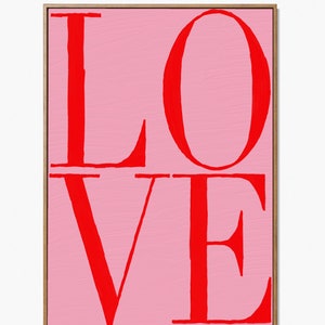 Love Print, Retro Wall Decor, Cute Prints, Aesthetic Wall Art Trendy ...