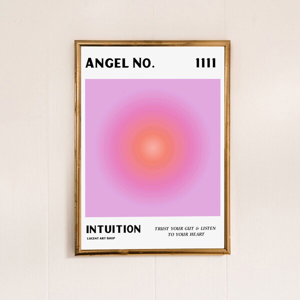 Framed Angel Number Poster - Etsy
